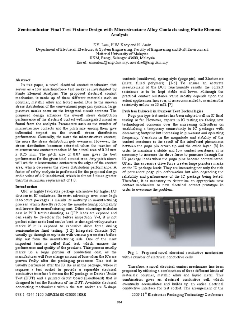 Semiconductor Final Test Fixture Design With Microstructure Alloy ...