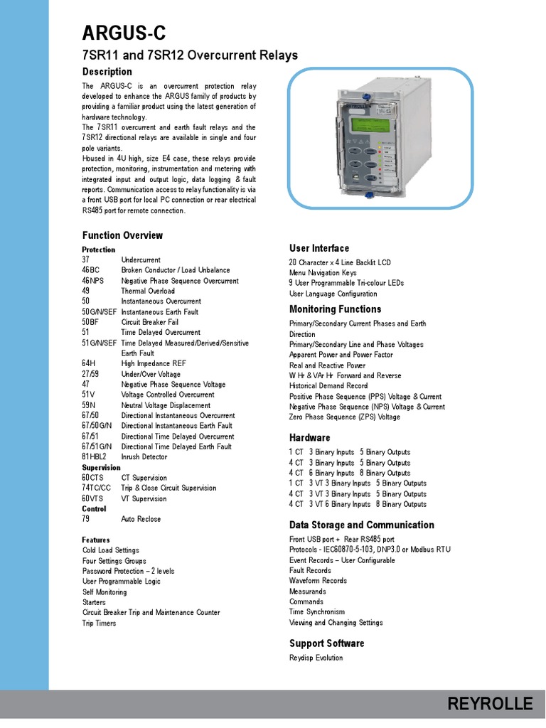 7SR | PDF | Relay | Alternating Current