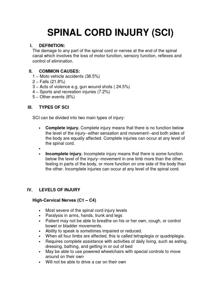 POC - Case Report - Spinal Cord Injury | PDF | Spinal Cord Injury ...