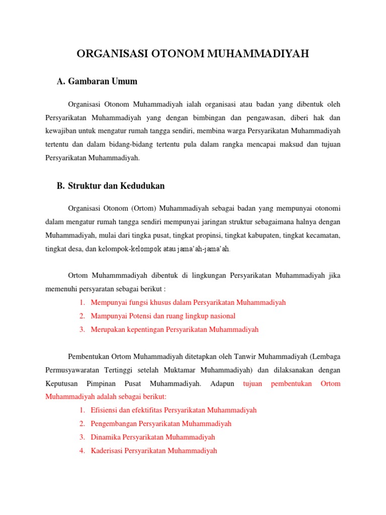 KEL 4 - Organisasi Otonom Muhammadiyah | PDF