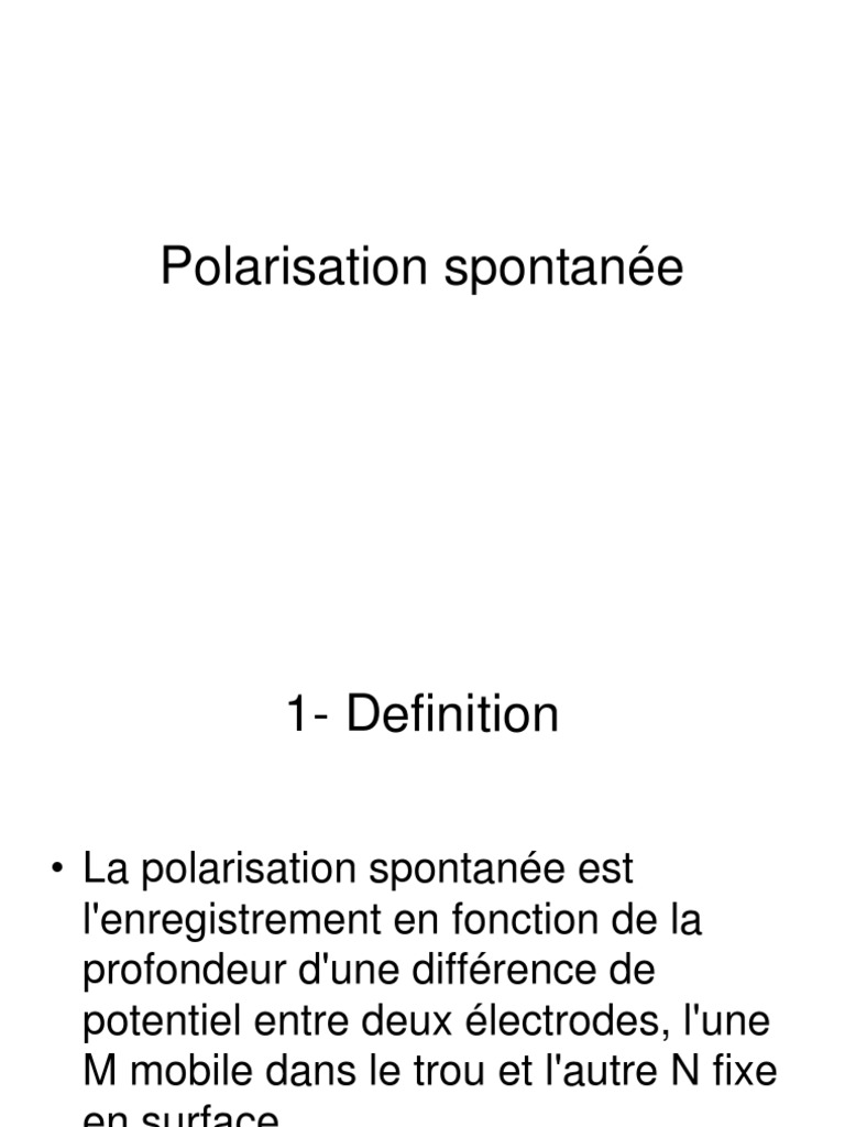 Polarisation Spontanée | PDF | Argile | Sciences physiques