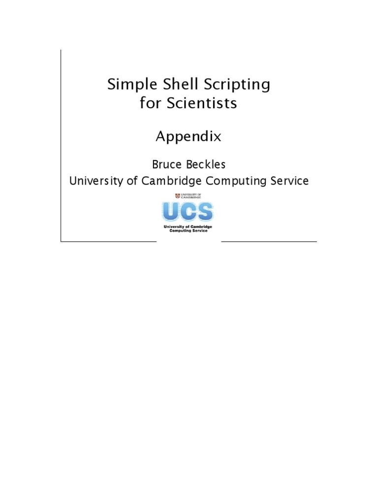 Shell Script Appendix | PDF | Command Line Interface | Directory (Computing)