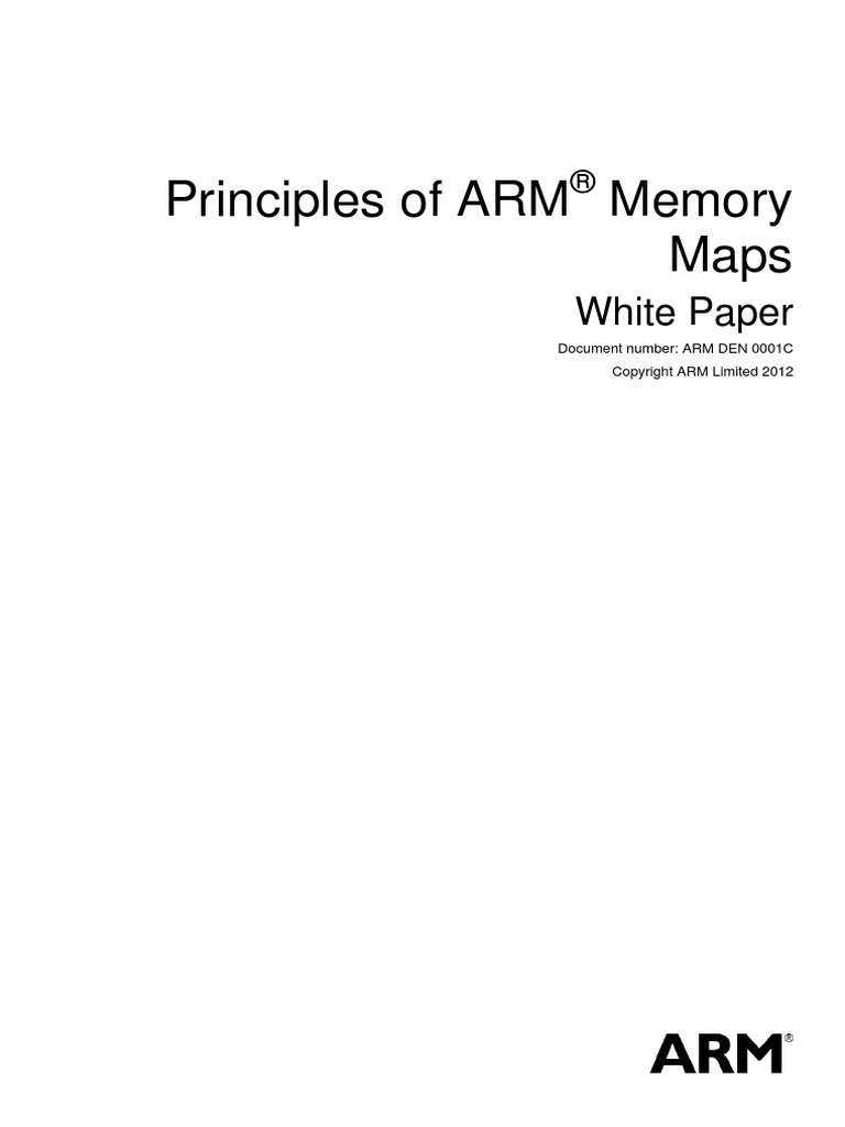 Den0001c Principles Of Arm Memory Maps Pdf Arm Architecture 64 Bit Computing