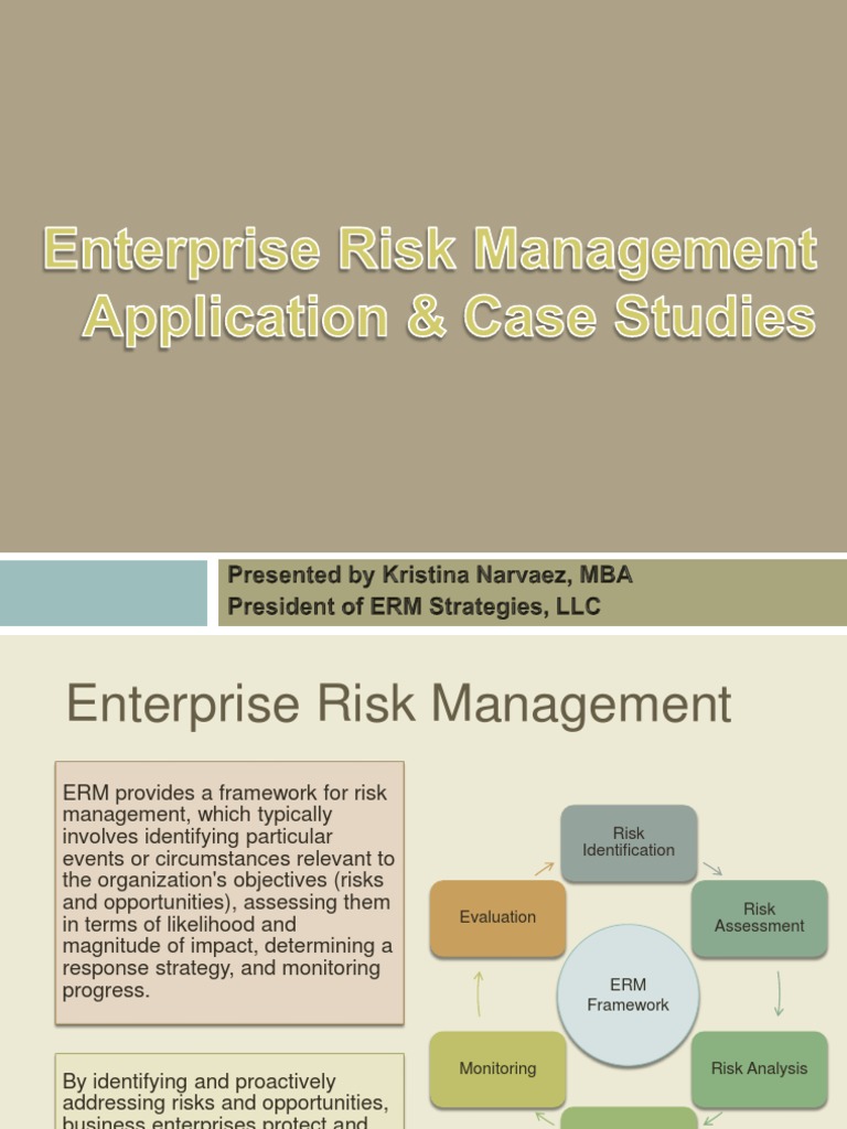 ERM Application Case Studies | PDF | Enterprise Risk Management | Risk ...