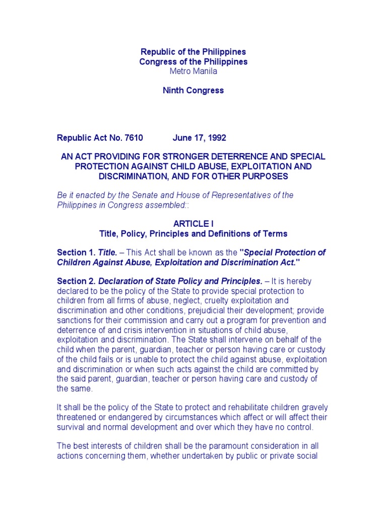 RA 7610 Cases | PDF | Obscenity | Prostitution