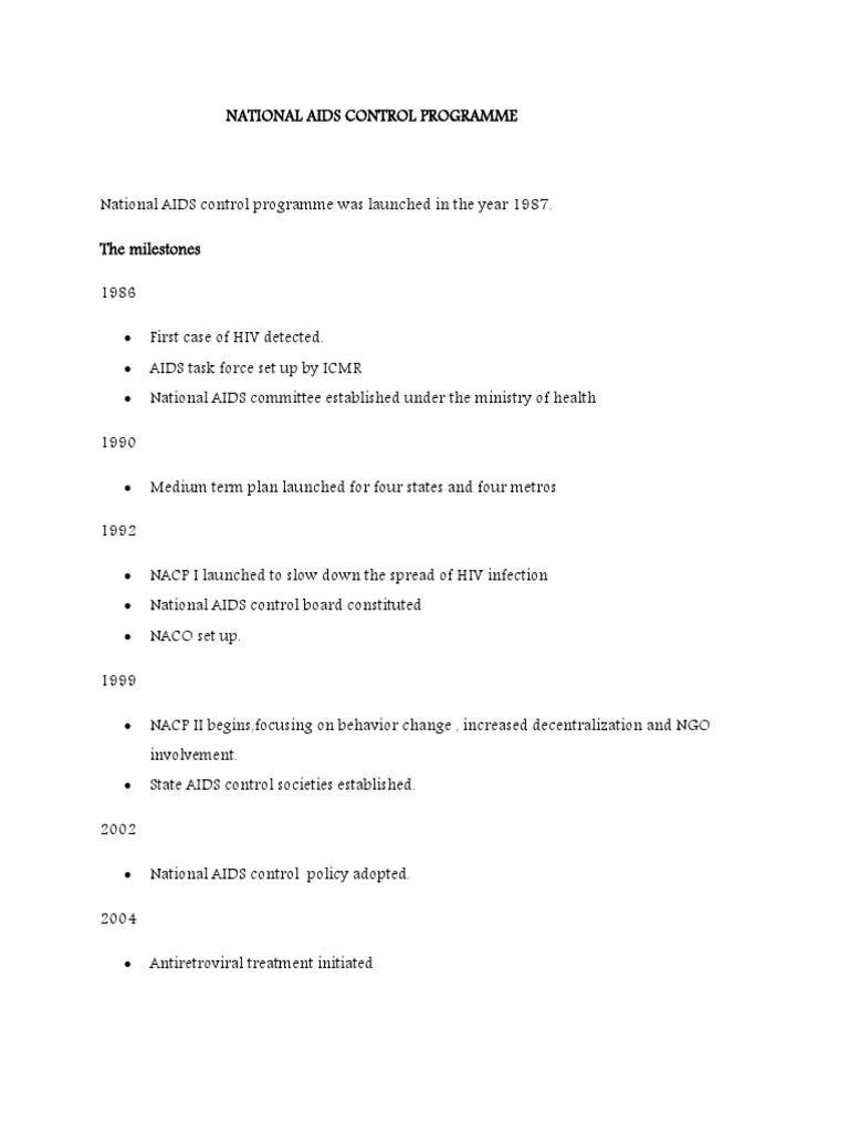 National Aids Control Programme | PDF | Hiv/Aids | Hiv