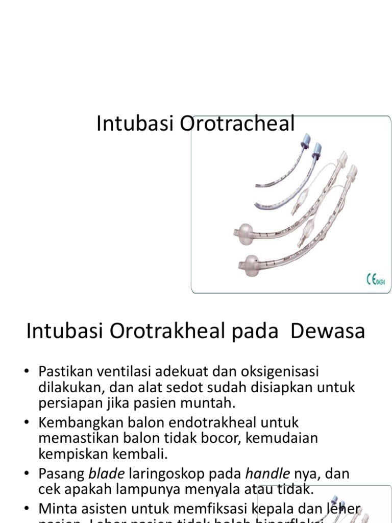 Panduan Intubasi Orotrakeal Dewasa | PDF