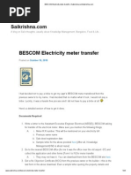 Letter For BESCOM Meter Transfer | PDF