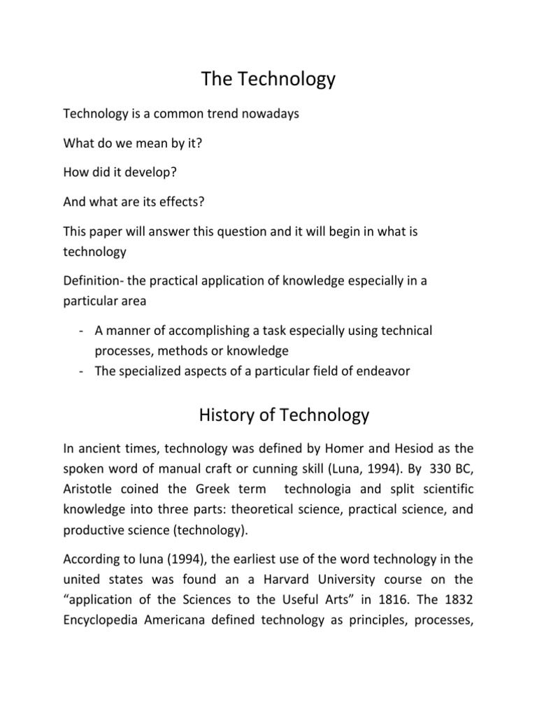 The Technology | PDF