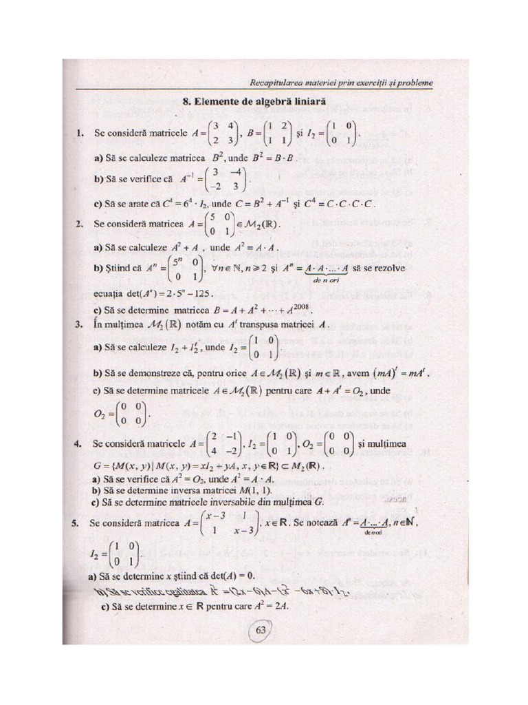 Exercitii Matematica m2 | PDF