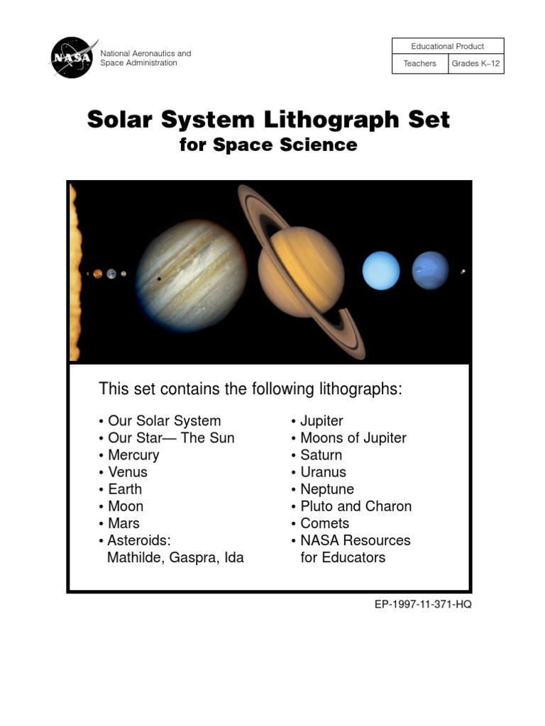 NASA Solar System Lithograph Set | PDF | Venus | Mercury (Planet)