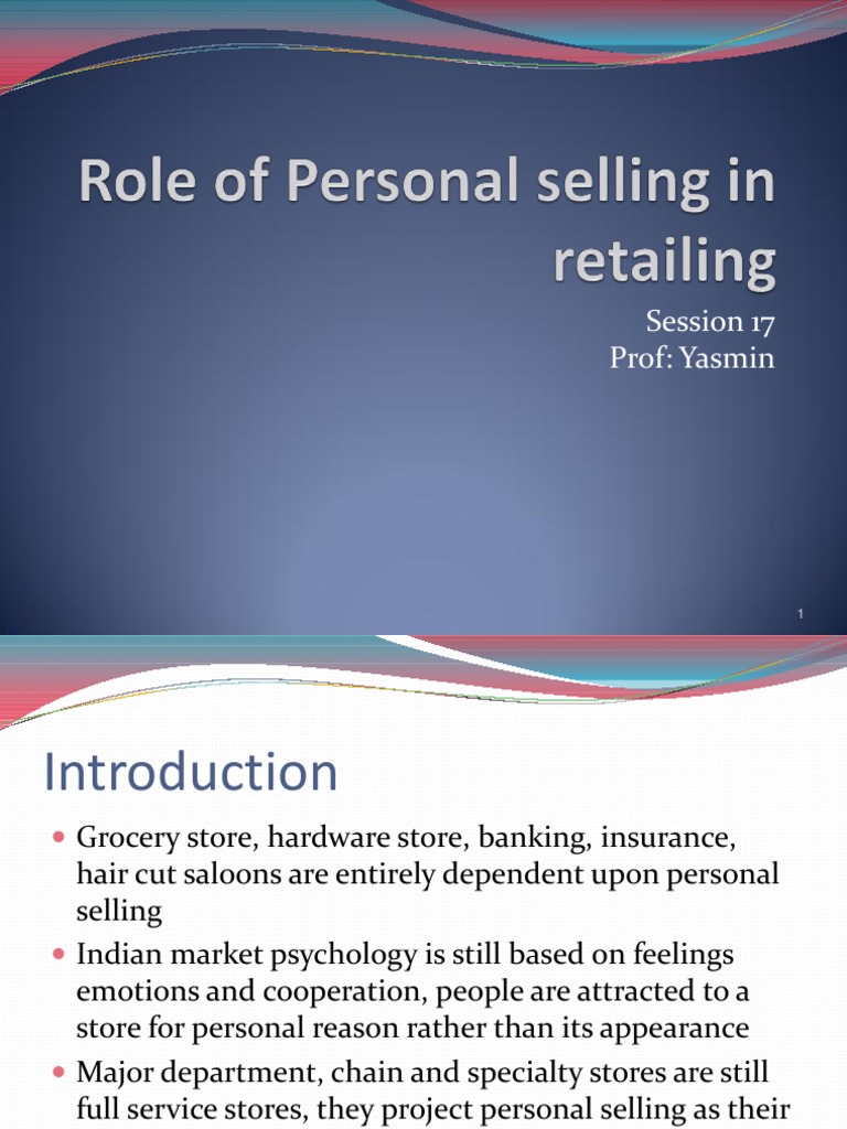 Retail Personal Selling Insights | PDF | Retail | Sales