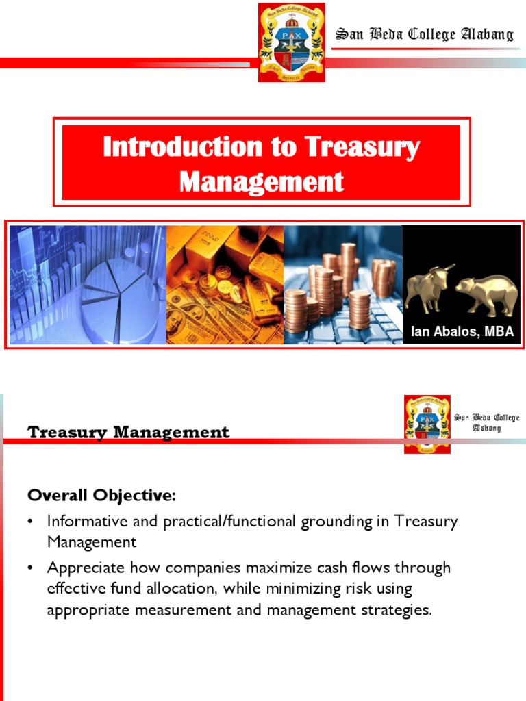 FEL109R Lecture 1 - Intro To Treasury Management | PDF | Financial ...
