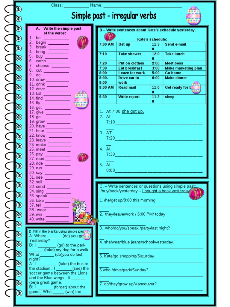 Islcollective Simple Past Irregular Verbs 316594daf8109f07784 07972170 ...