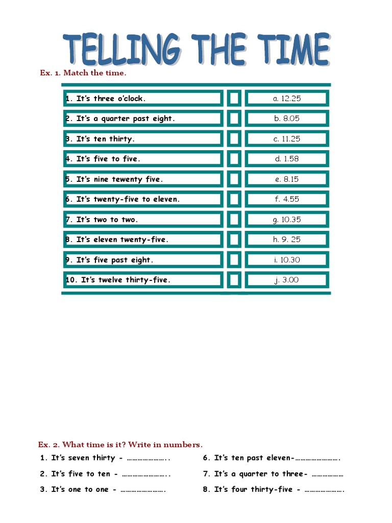 Islcollective Telling The Time 107944d4919ea5c05b9 41702661 | PDF