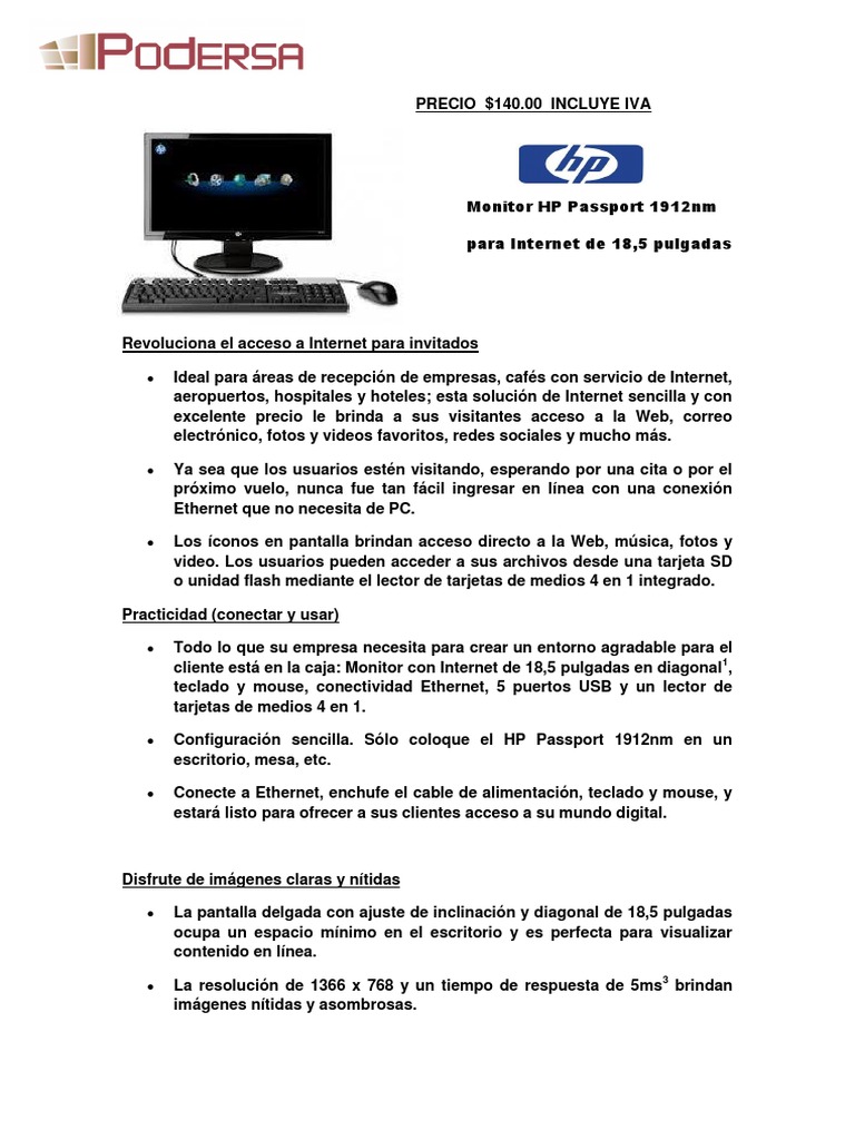 Monitor HP 1912nm | PDF | Internet | Red mundial