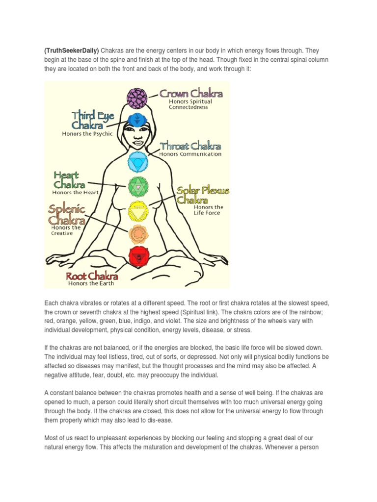 The 7 Chakras Explained | PDF | Chakra | Self Esteem