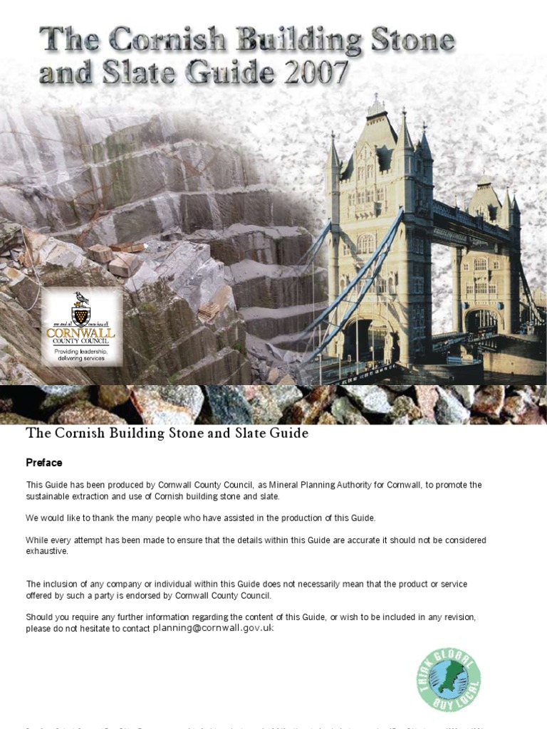 Cornish Building Stone and Slate Guide 2007 | PDF | Igneous Rock | Rock ...
