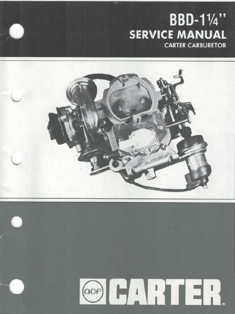 BBD - Manuals Carburador Carter 2425 | PDF