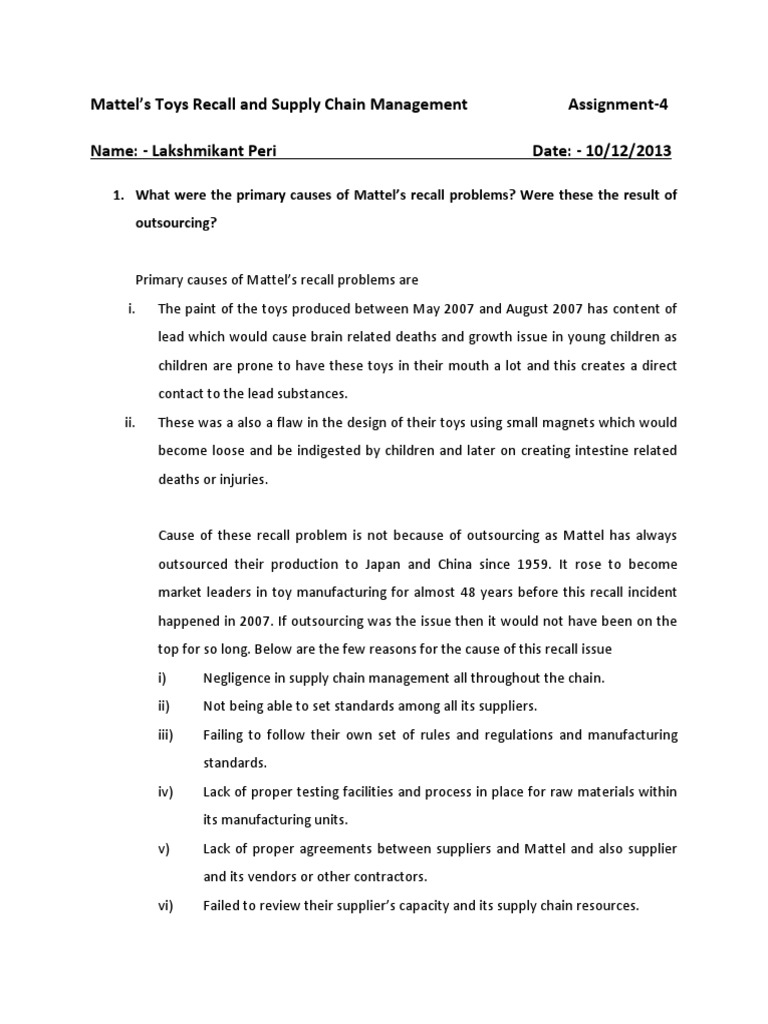 Week 8 Assignment Pdf Supply Chain Exports