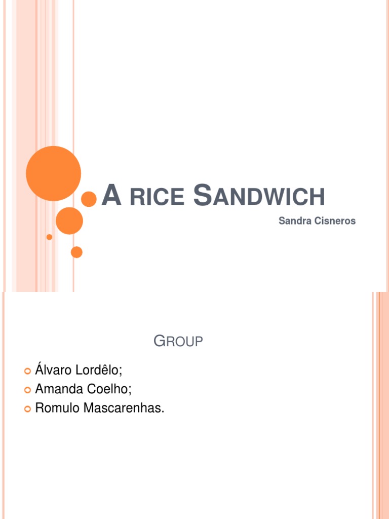 A Rice Sandwich | PDF | Verb | Adjective