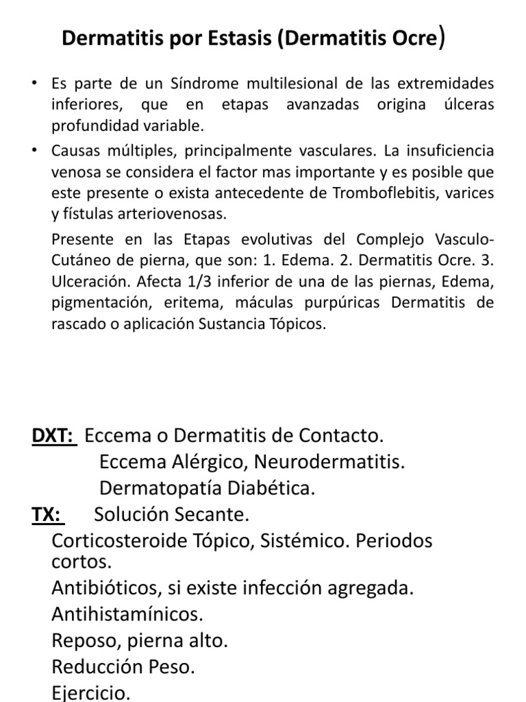 Dermatitis por Estasis: Causas y Tratamiento | PDF | Alergia ...
