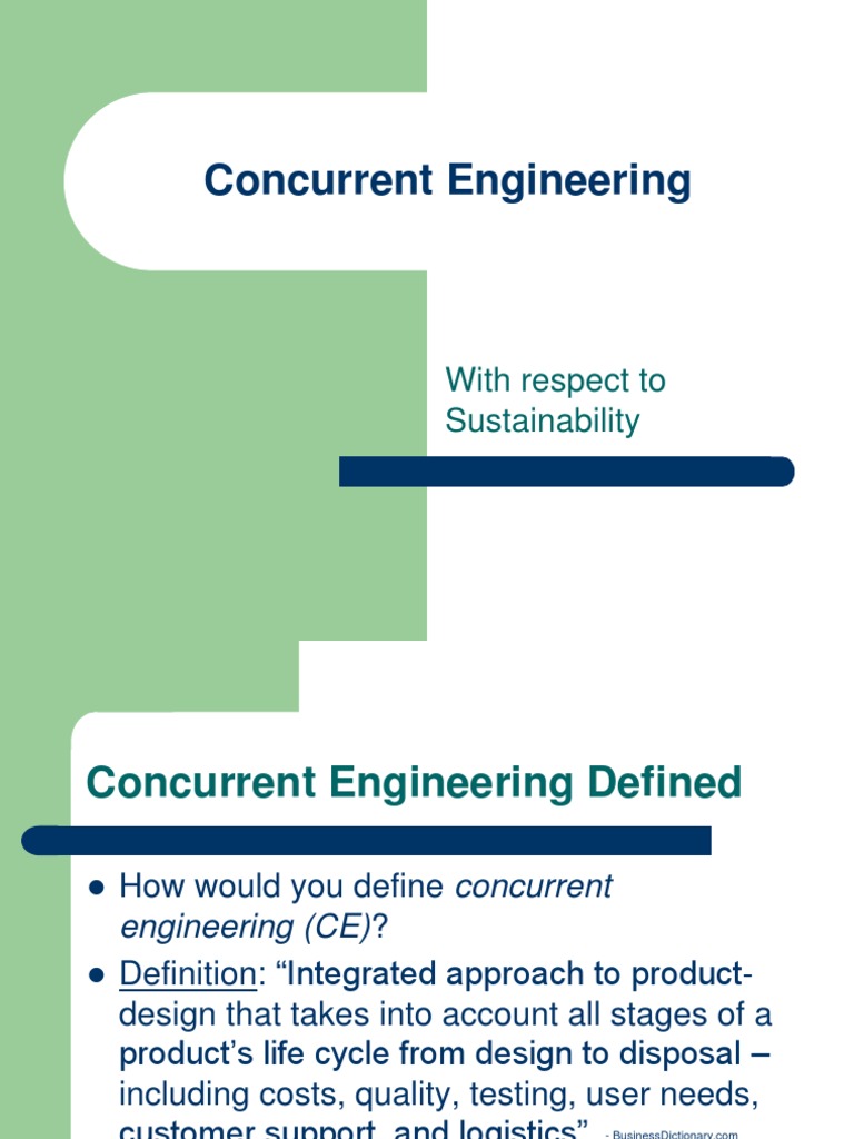Concurrent Engineering and Sustainability Insights | PDF ...