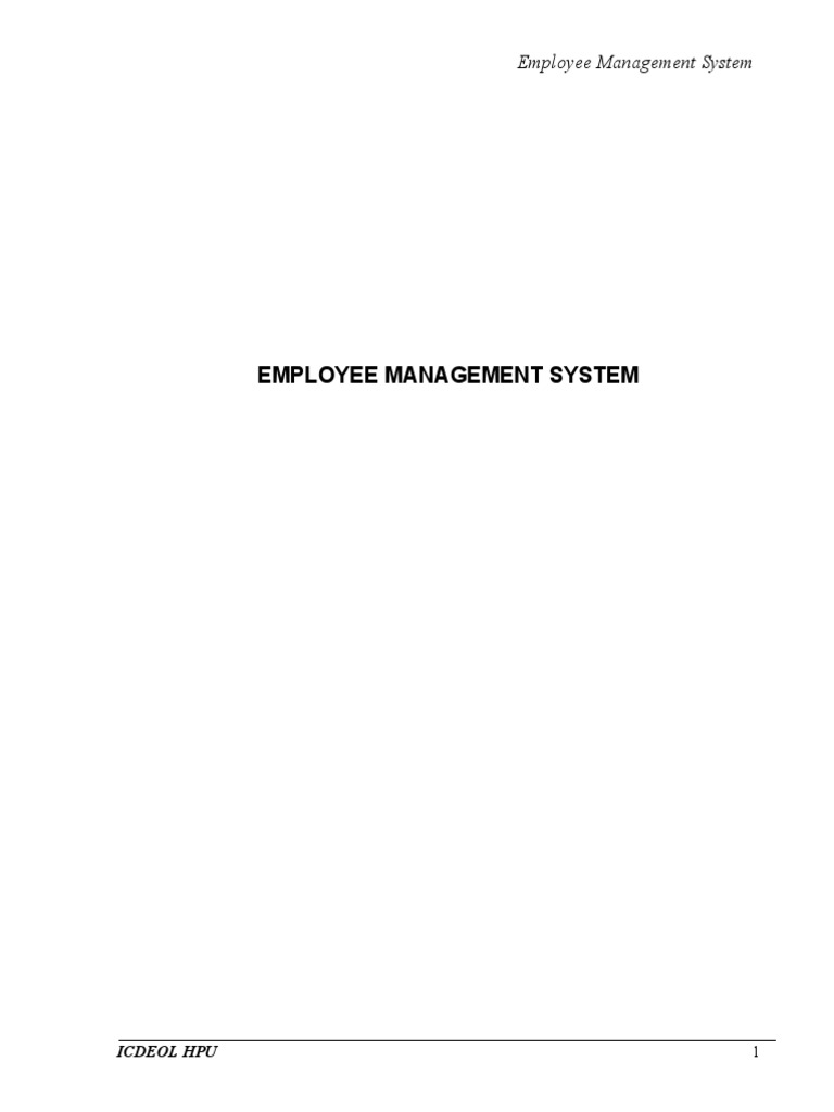 Employee Management System | PDF | Software Testing | Databases