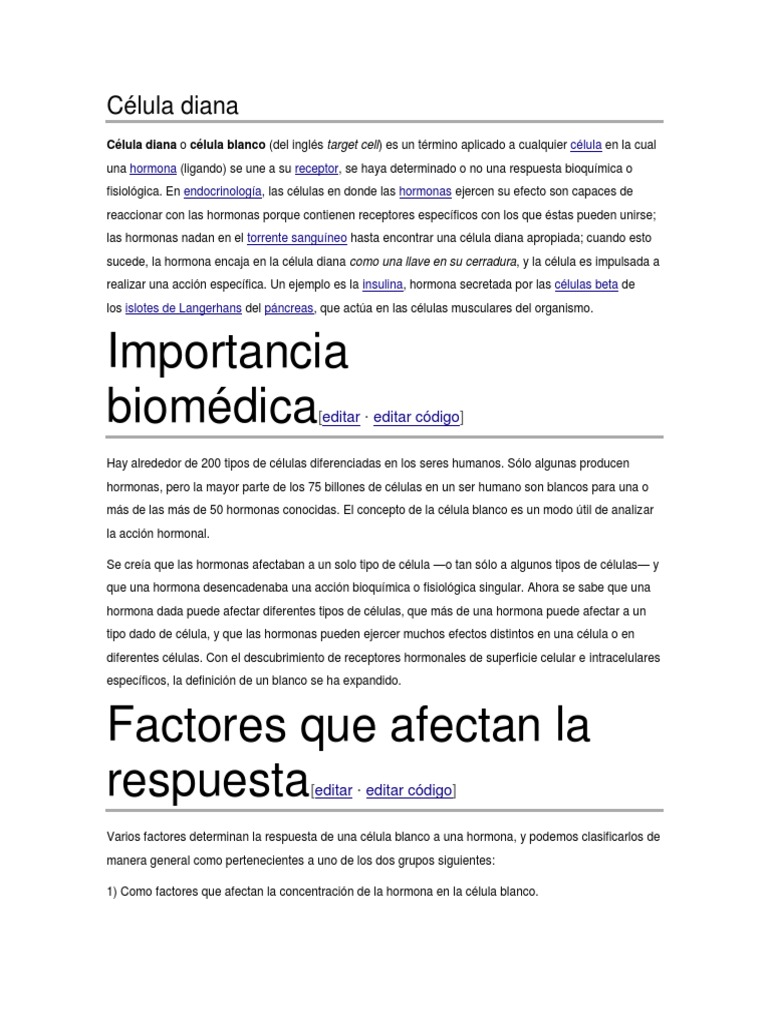 Célula Diana | PDF | Biología Celular | Biología