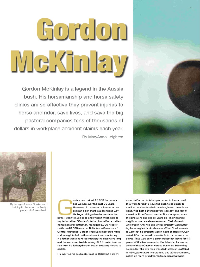 Gordon McKinlay | PDF | Horse Breeding | Mare