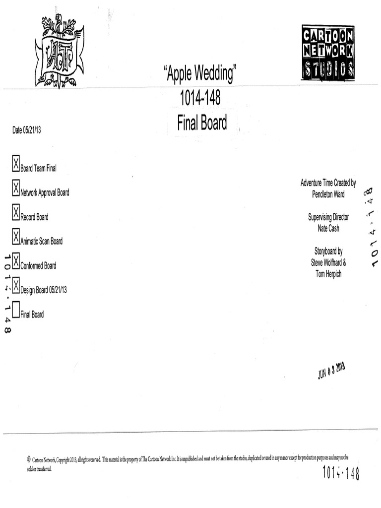 AT 148 Apple Wedding - Final Storyboard | PDF