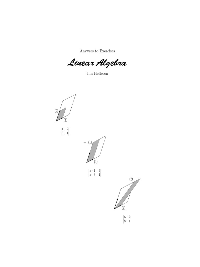 Linear Algebra Solutions - Jim Hefferon | PDF