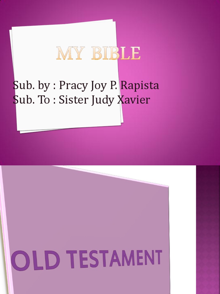 Sub. By: Pracy Joy P. Rapista Sub. To: Sister Judy Xavier | PDF | God ...