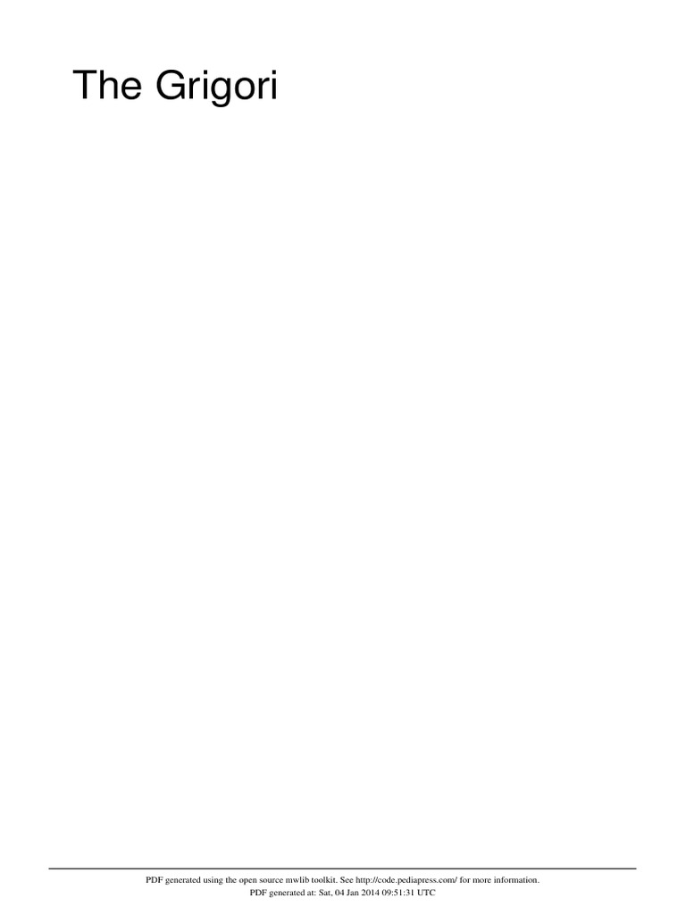 The Grigori | PDF | Watcher (Angel) | Deities