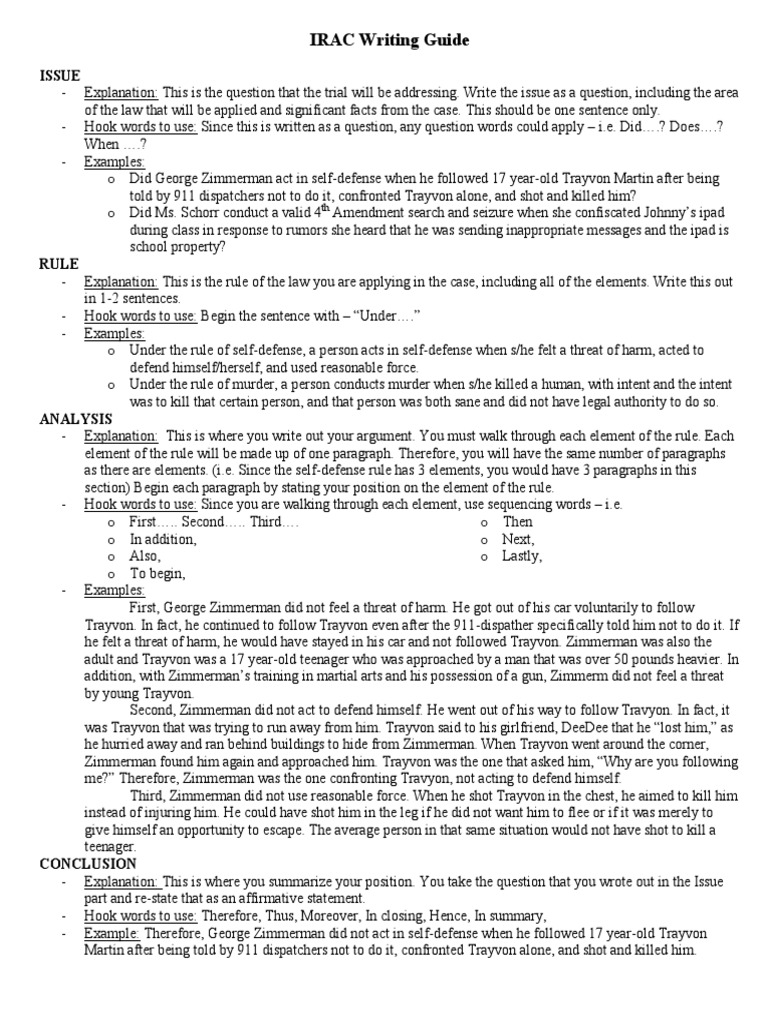 Briefing The Case Using The Irac Method 1109 Words Case 53 Off