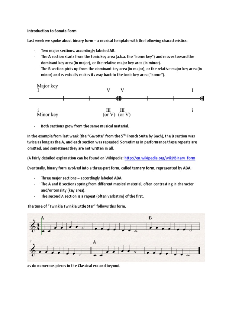 Introduction To Sonata Form | PDF | Musical Techniques | Music Theory