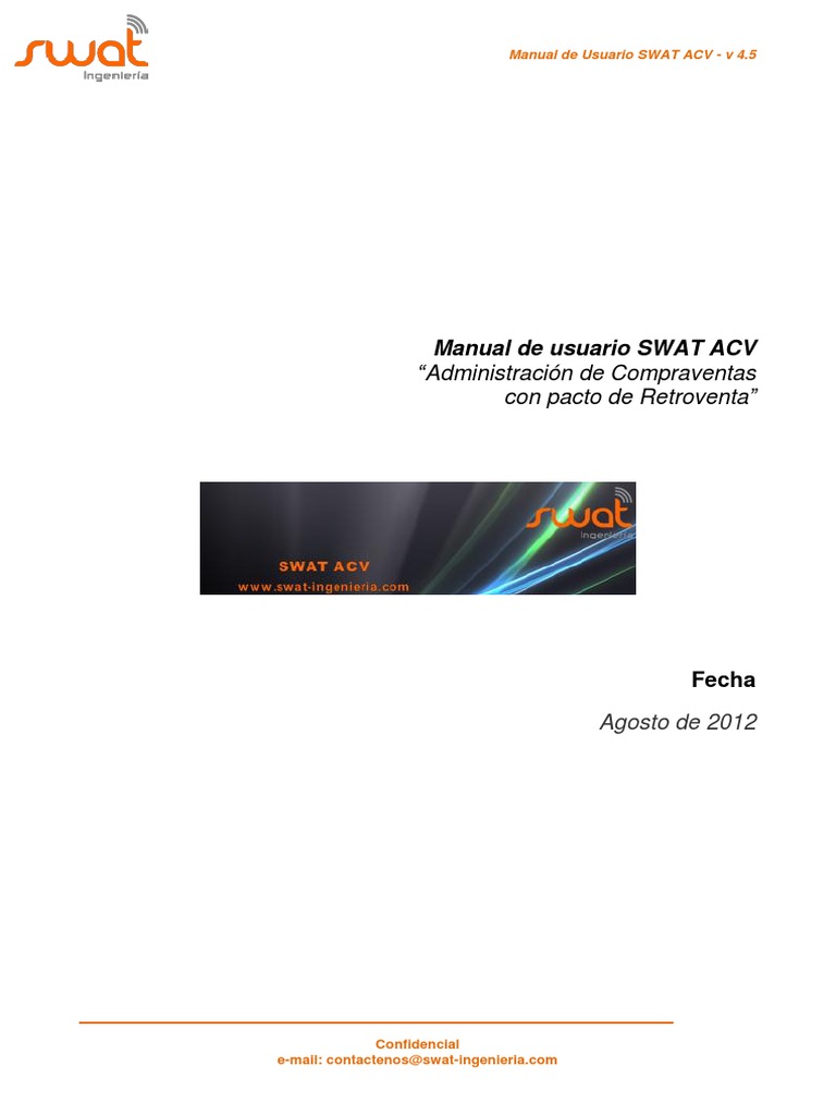 Manual SWAT ACV: Guía de Usuario | PDF | Correo electrónico | Archivo ...