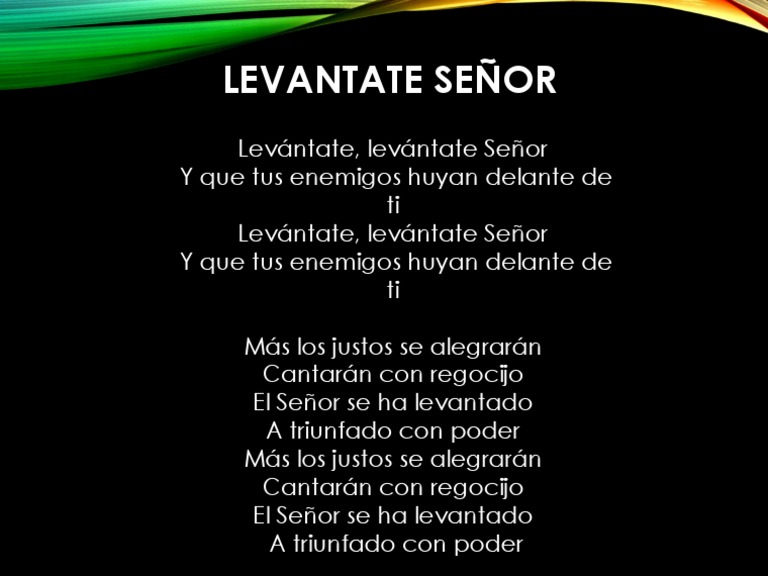 Levantate Señor