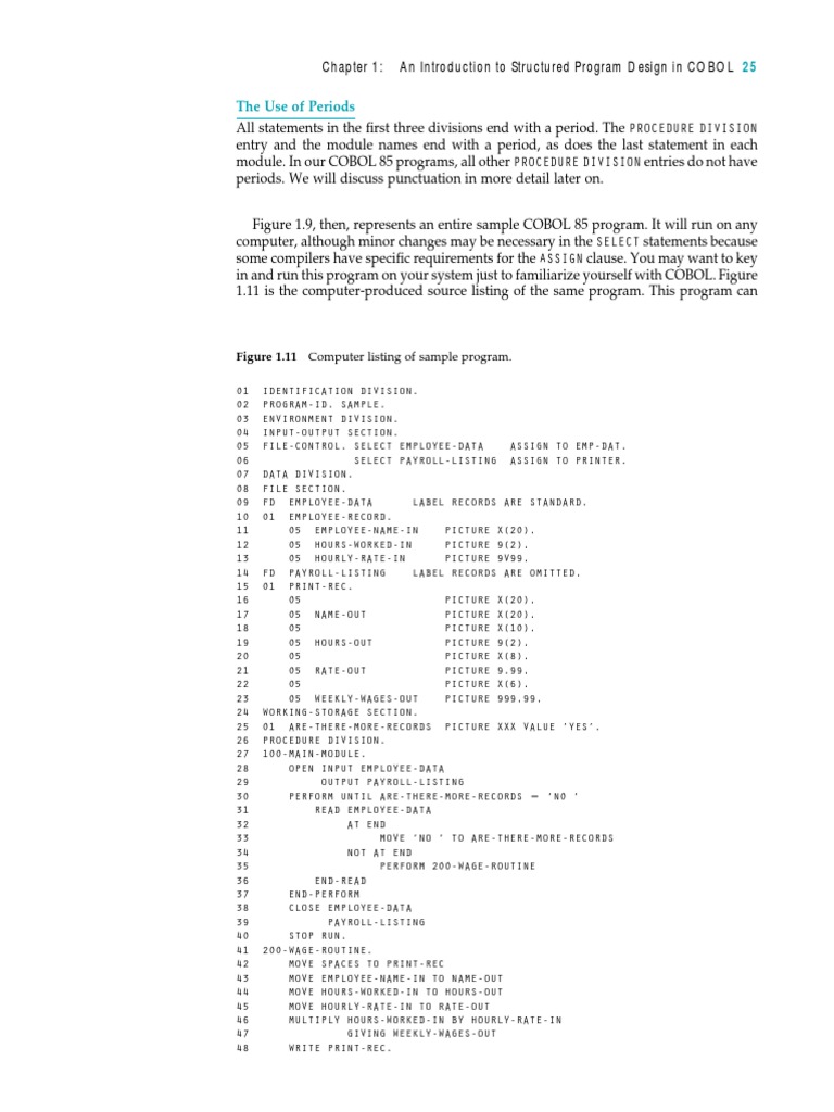 Program Design in COBOL | Download Free PDF | Object (Computer Science) | Object Oriented ...