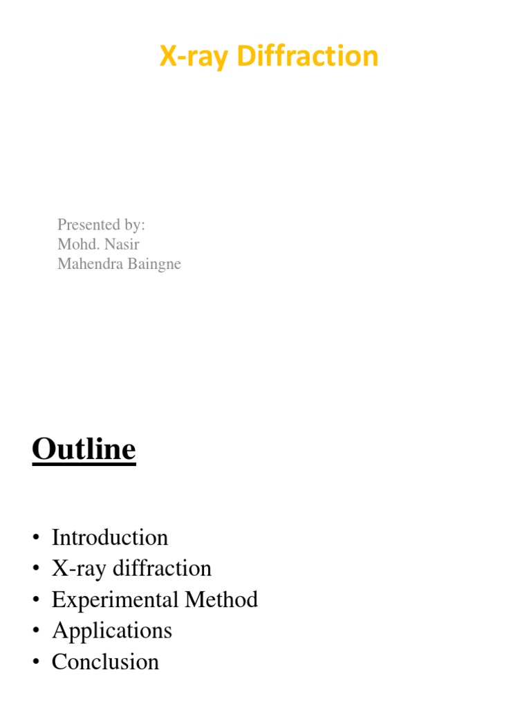 X Ray Diffraction | PDF | X Ray Crystallography | Diffraction