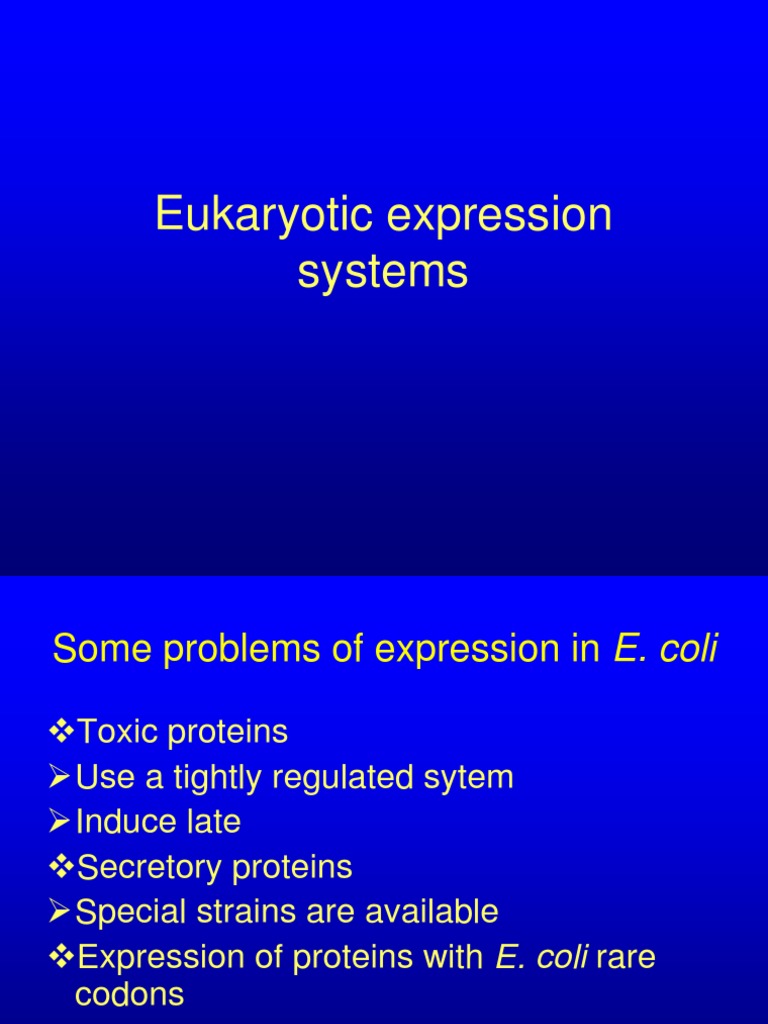 Eukaryotic Expression Systems | Vector (Molecular Biology) | Gene ...