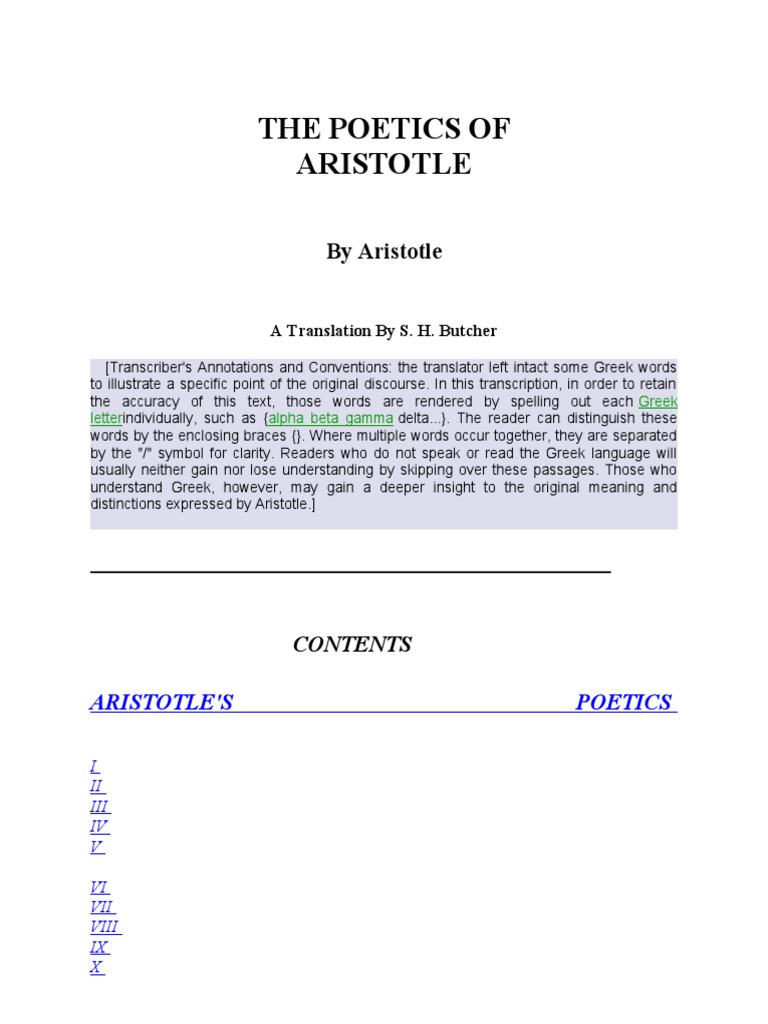 The Poetics of Aristotle | Tragedy | Plot (Narrative)