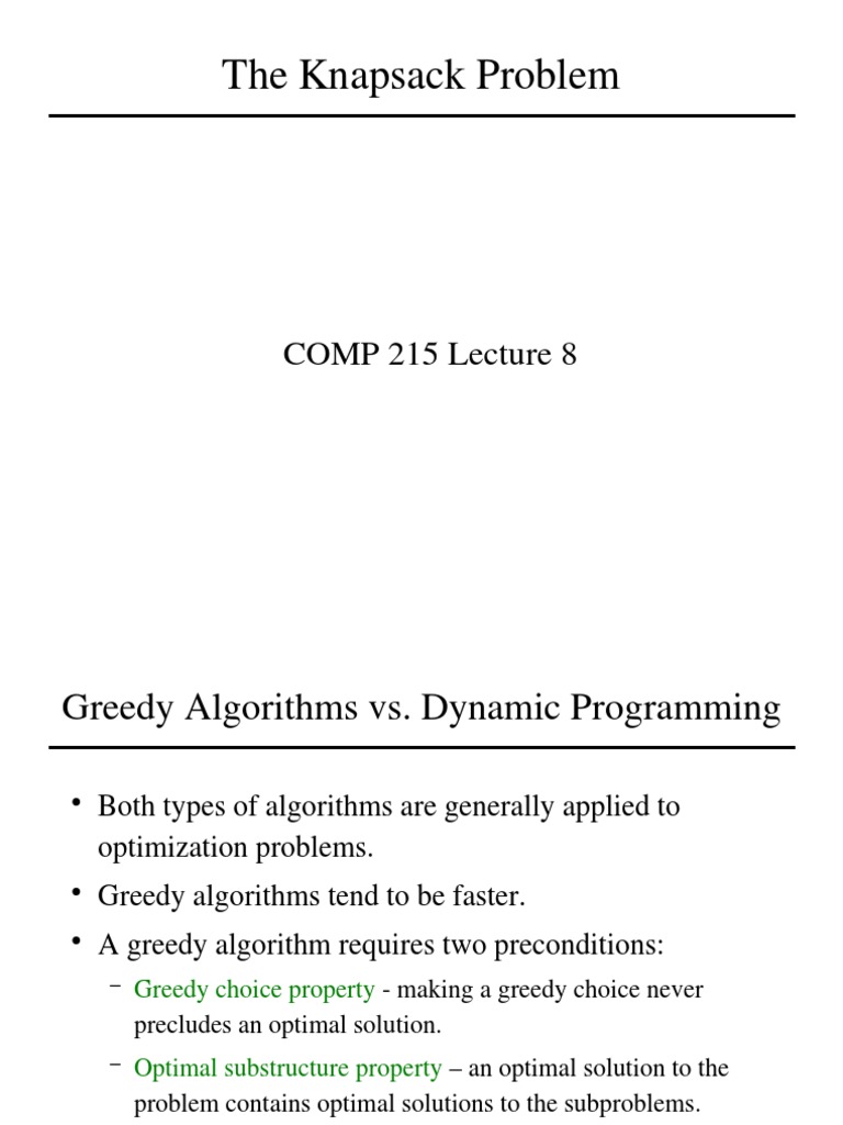 Knapsack Algorithm | Download Free PDF | Dynamic Programming ... Knapsack Algorithm | Download Free PDF | Dynamic Programming ...