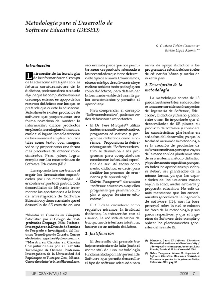 Pasos para El Diseño de Software Educativo | PDF | Software ...