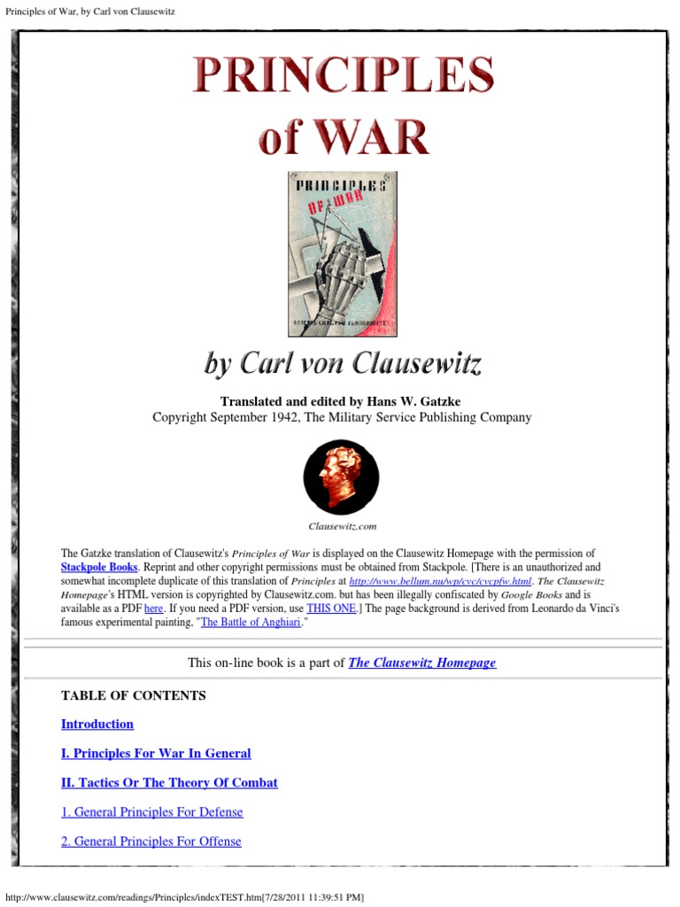 Clausewitz PrinciplesOfWar ClausewitzCom | PDF | Flanking Maneuver ...