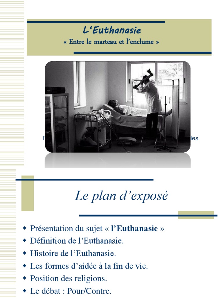 Exposé Sur L Euthanasie | PDF | Médecine | Dieu