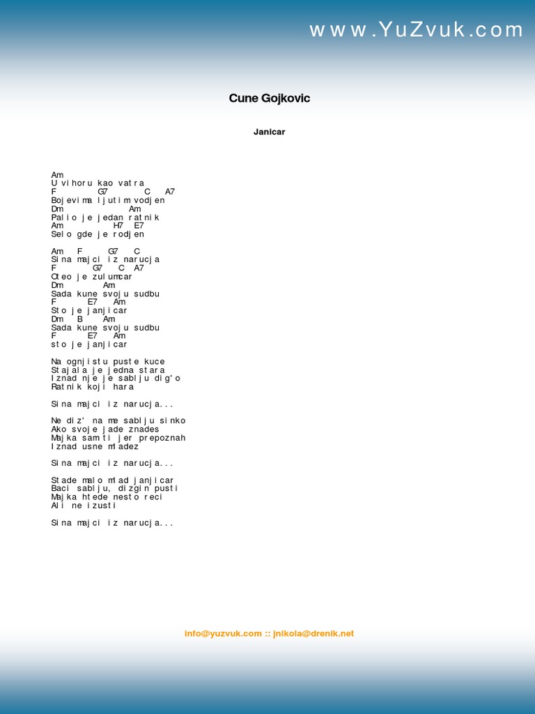 Cune Gojkovic - Janicar | PDF