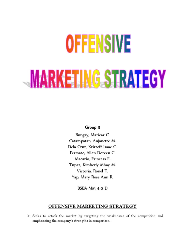 Offensive Marketing Strategy | Download Free PDF | Pepsi | Competition