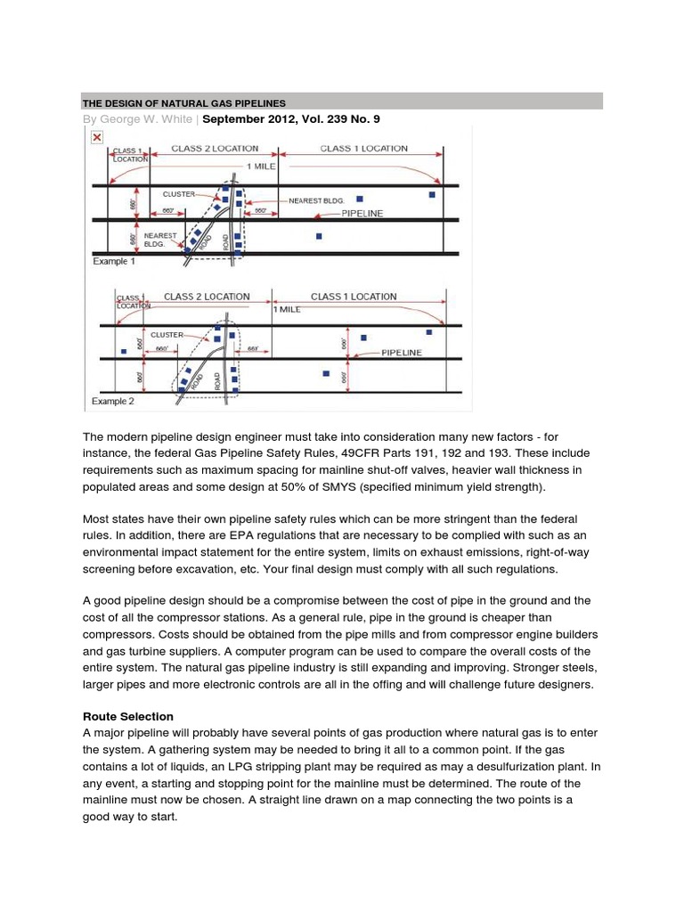The Design of Natural Gas Pipelines | PDF | Gas Compressor | Pipe ...