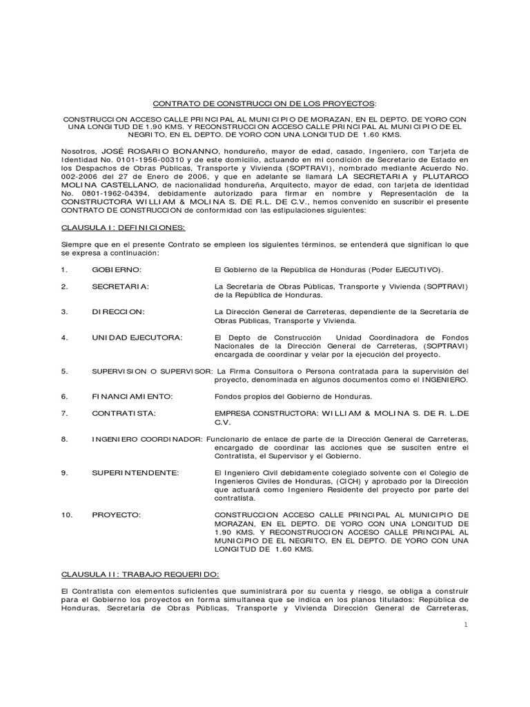 Contrato de Construccion | PDF | Pagos | Pena capital